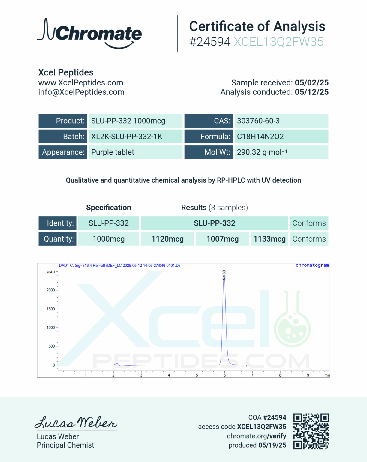 Buy SLU-PP-332 Tablets | Research Compound for ERR Signaling Studies