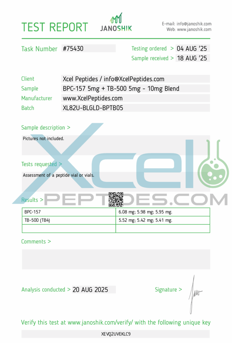 Lab Tests - Xcel Peptides